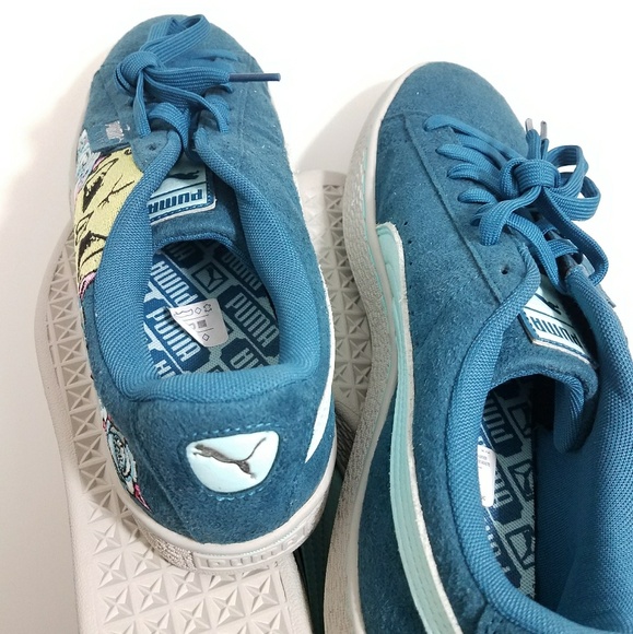 Puma | Shoes | Puma Suede Sb Skull Blue Diamond Rose | Poshmark